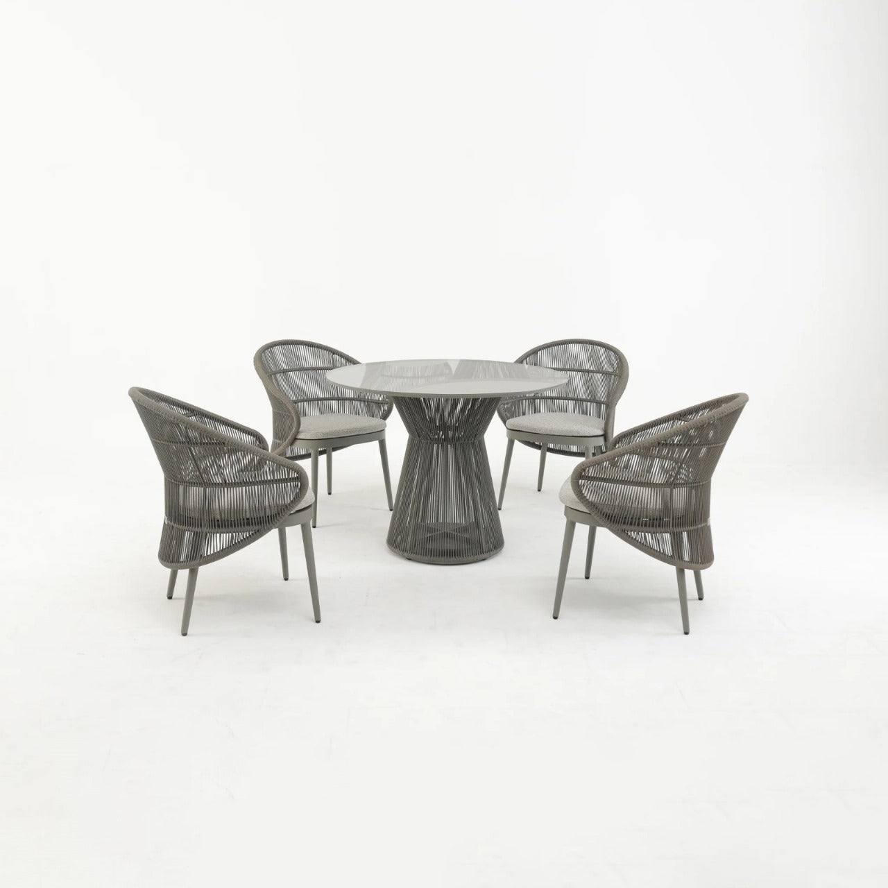 Dreamline Outdoor Garden Patio Dining Set 4 Chairs and 1 Table Set ...