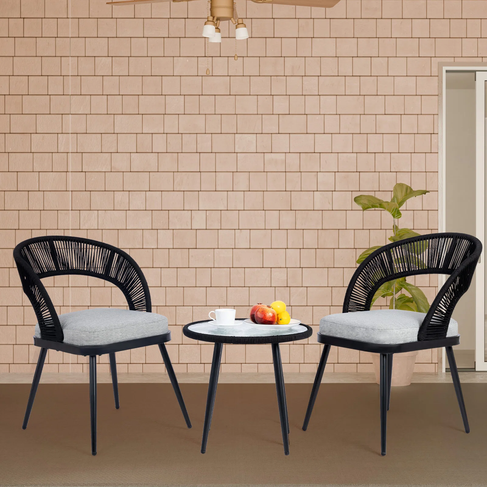 Dreamline Outdoor Furniture Garden Patio Seating Set 1+2 2 Chairs and ...