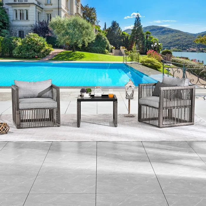 Dreamline Outdoor Furniture Garden Patio Seating Set 1+2 2 Chairs and ...