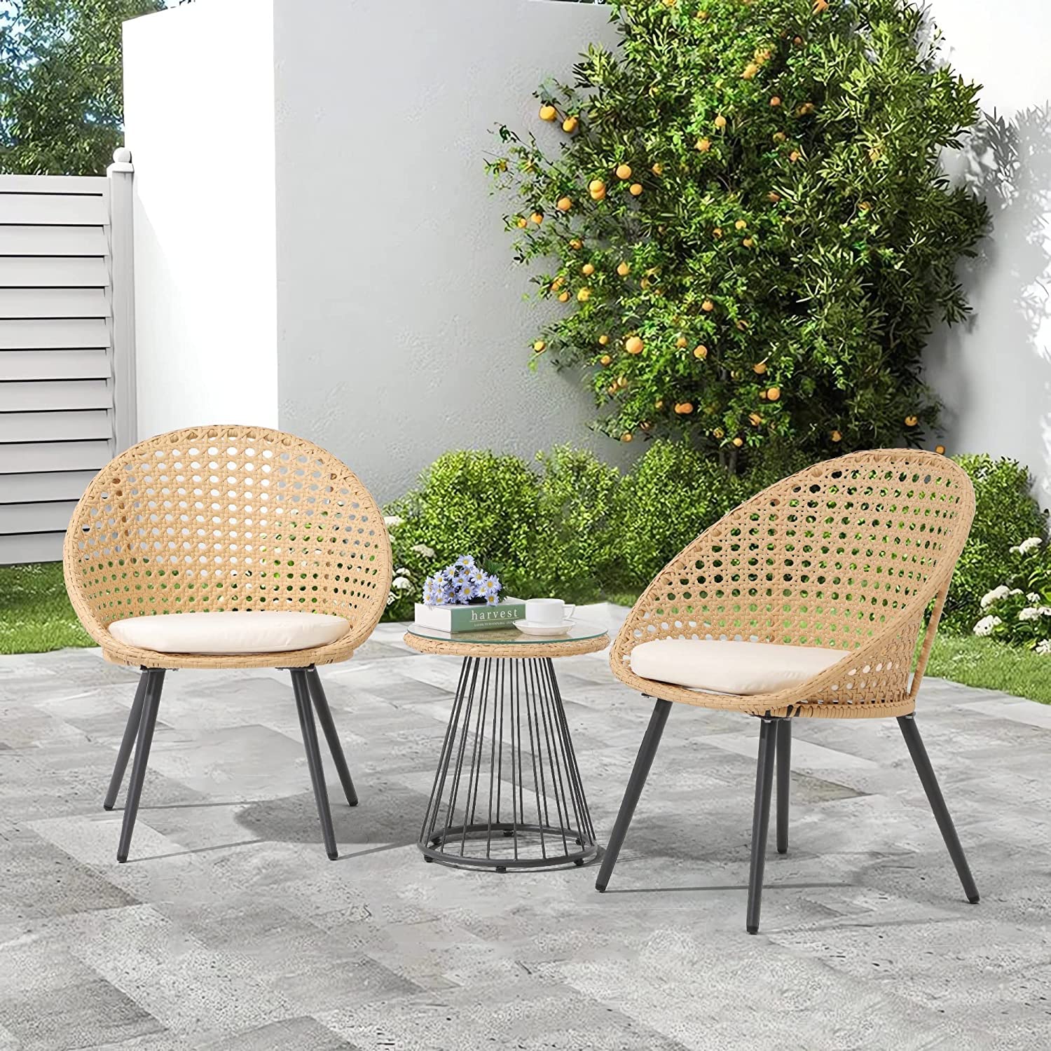 Dreamline Outdoor Furniture Garden Patio Seating Set 1+2 2 Chairs and ...
