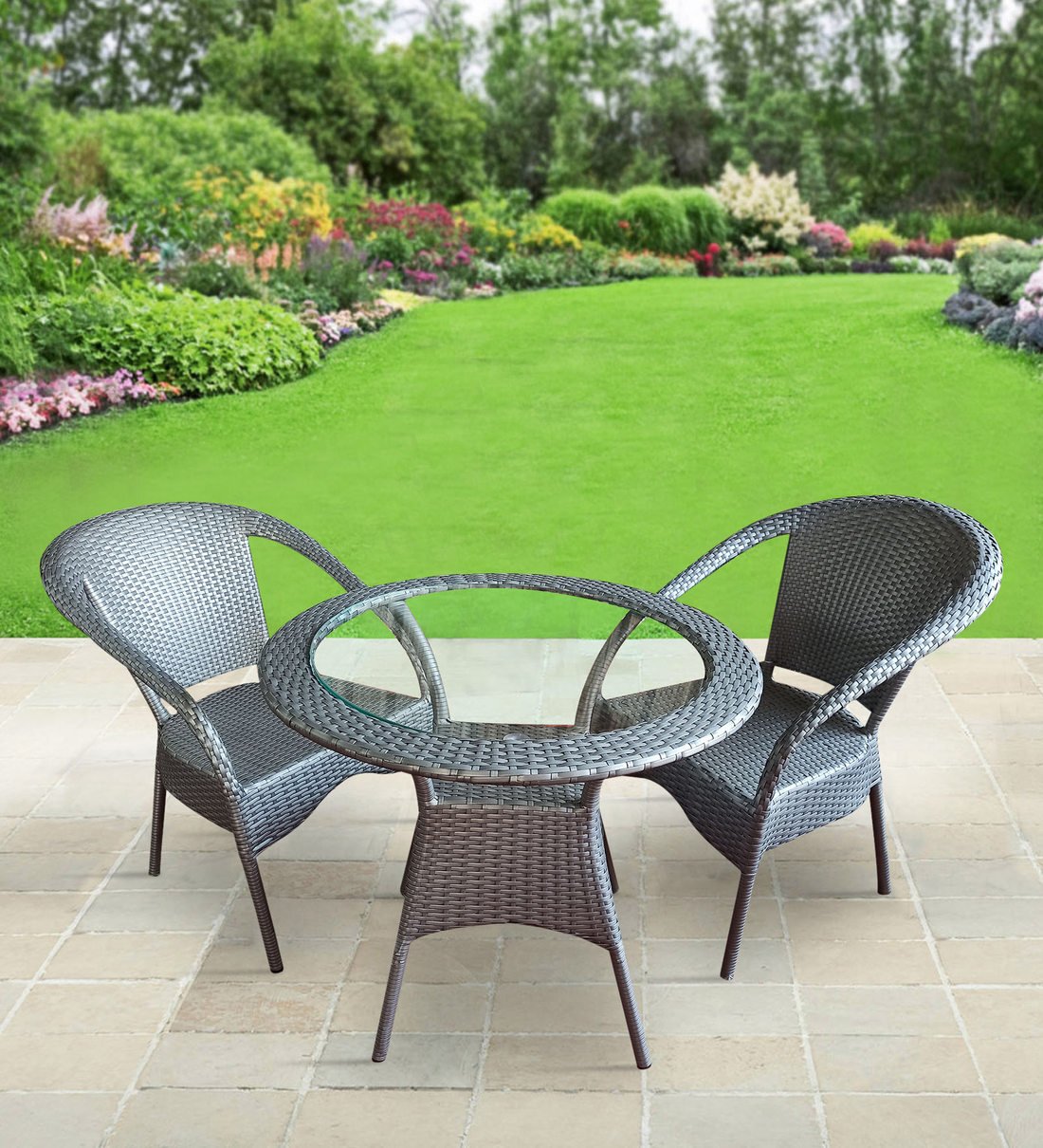 Dreamline Outdoor Furniture Garden Patio Seating Set 1+2 2 Chairs and ...