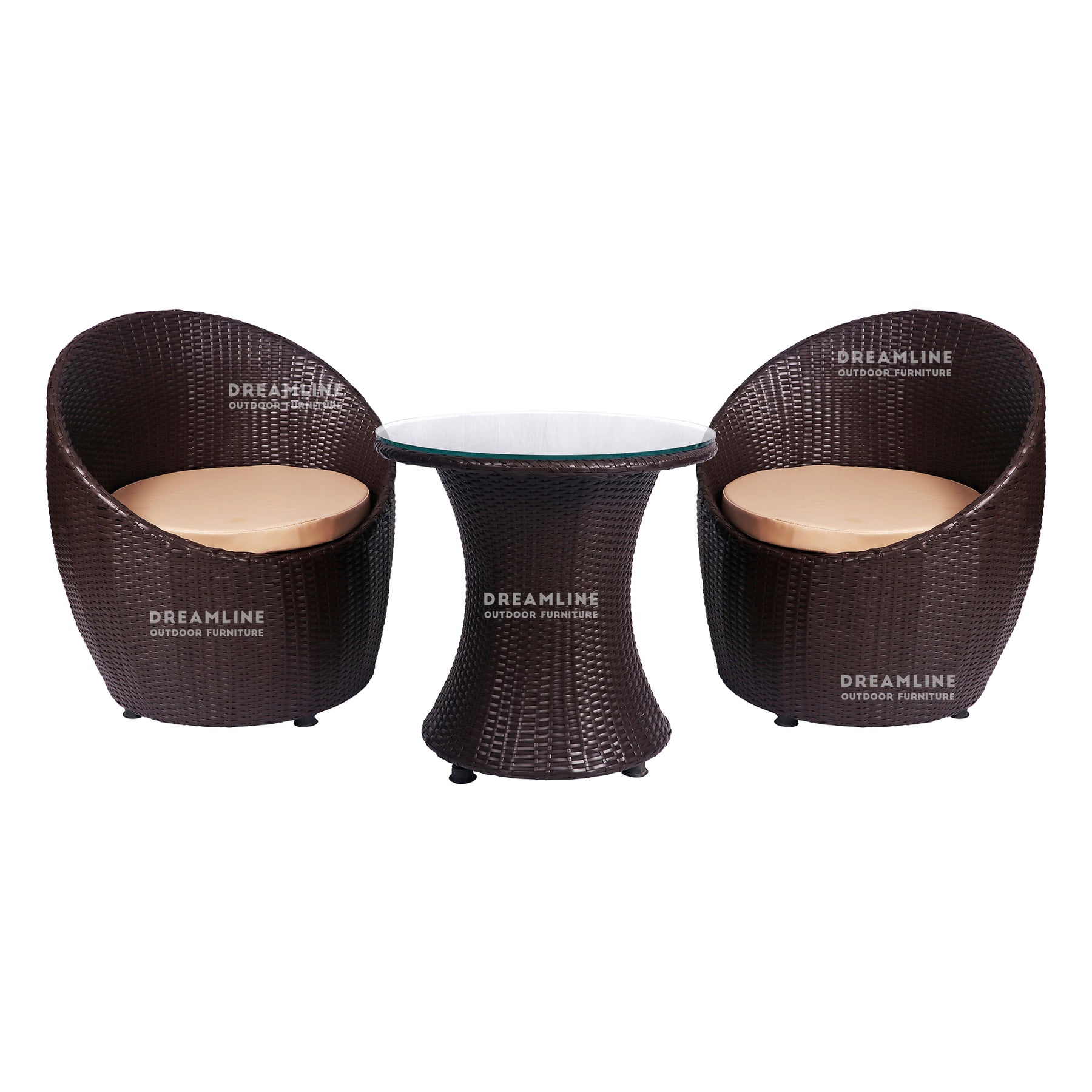 Dreamline Outdoor Furniture Garden Patio Seating Set 1+2 2 Chairs and ...