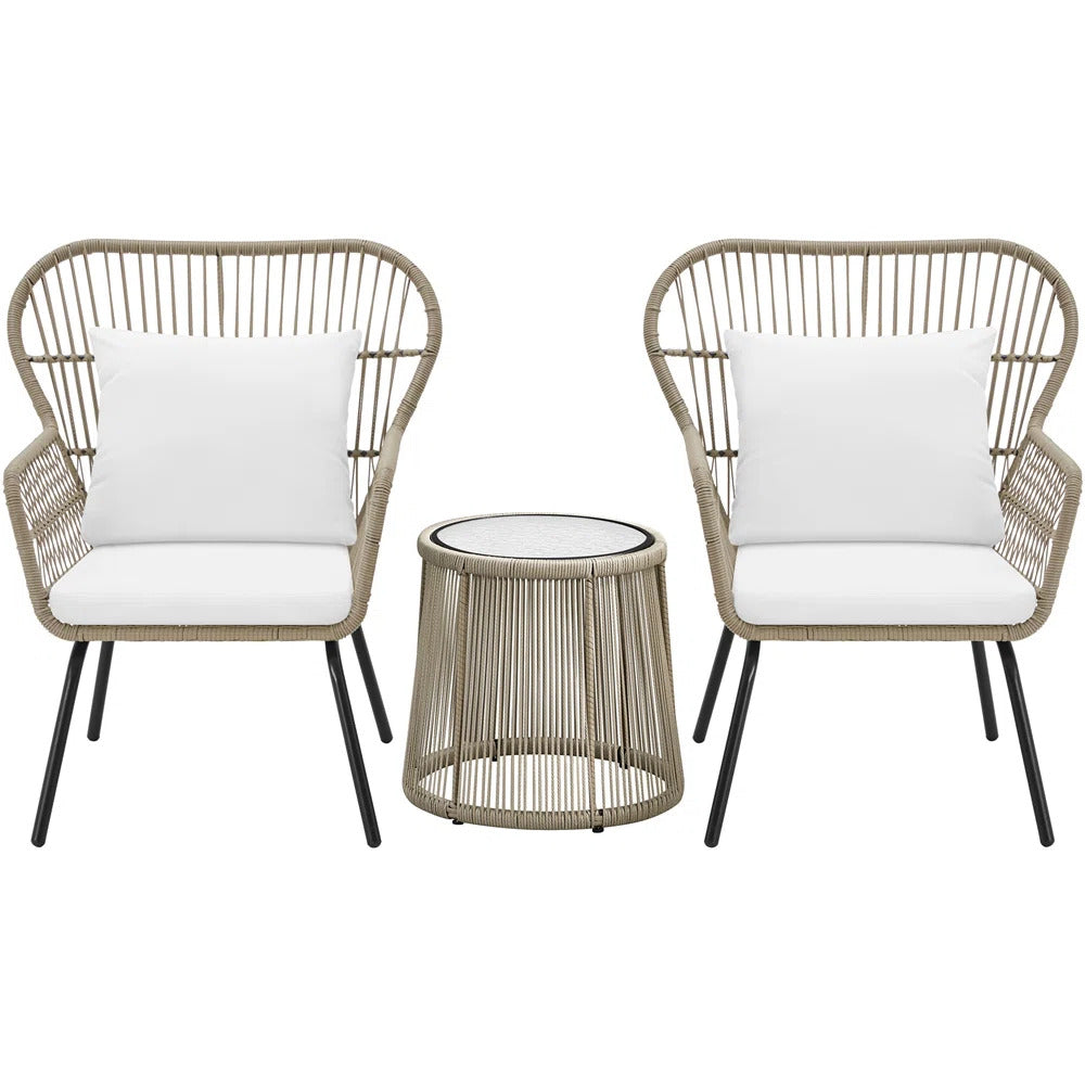 Dreamline Outdoor Furniture Garden Patio Seating Set 1+2 2 Chairs and ...