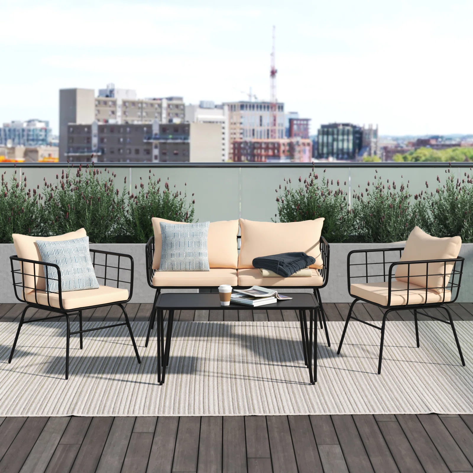 Dreamline Outdoor Garden Balcony Sofa Set 2 Seater , 2 Single seater ...