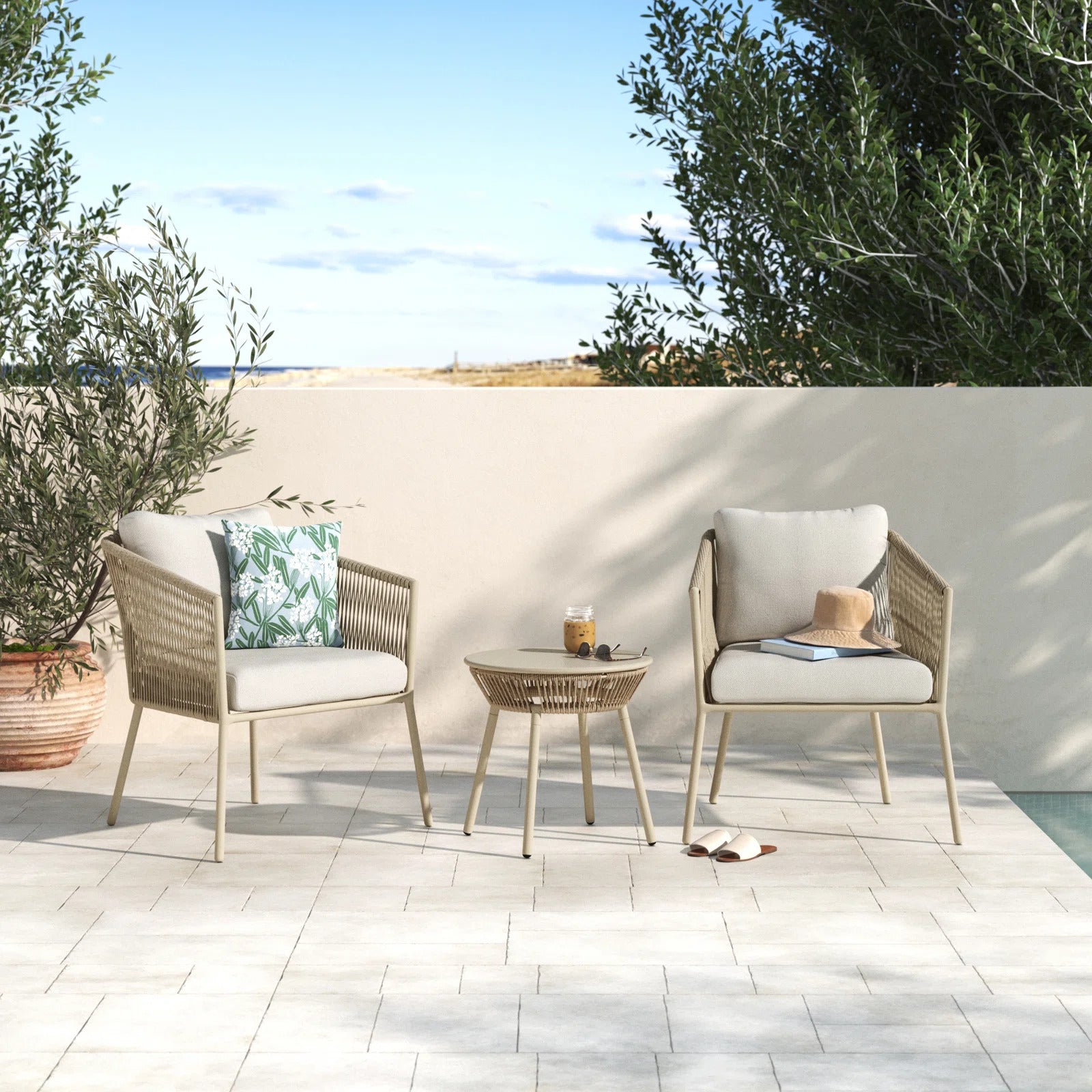 Dreamline Outdoor Furniture Garden Patio Seating Set 1+2 2 Chairs and ...