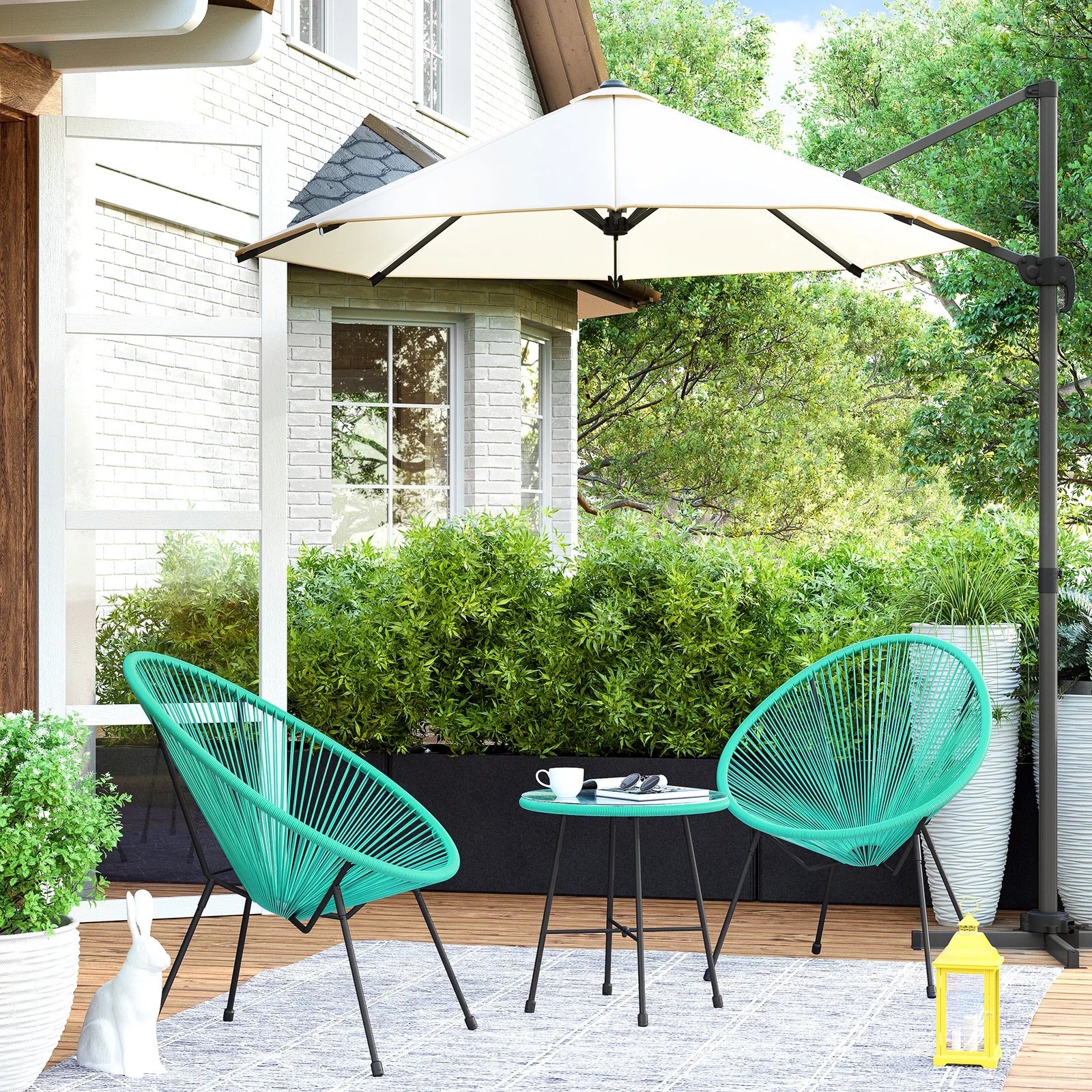 Dreamline Outdoor Furniture Garden Patio Seating Set 1+2 2 Chairs and ...