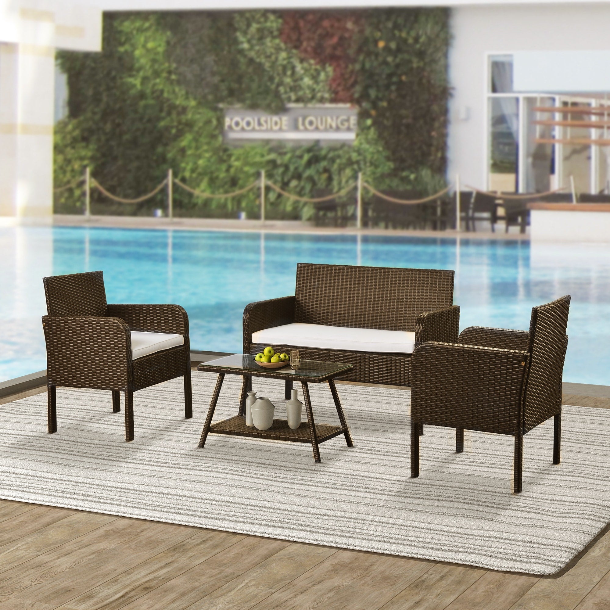 Dreamline Outdoor Garden Balcony Sofa Set 2 Seater , 2 Single seater ...